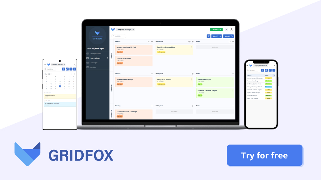 One platform to manage all your work | Gridfox